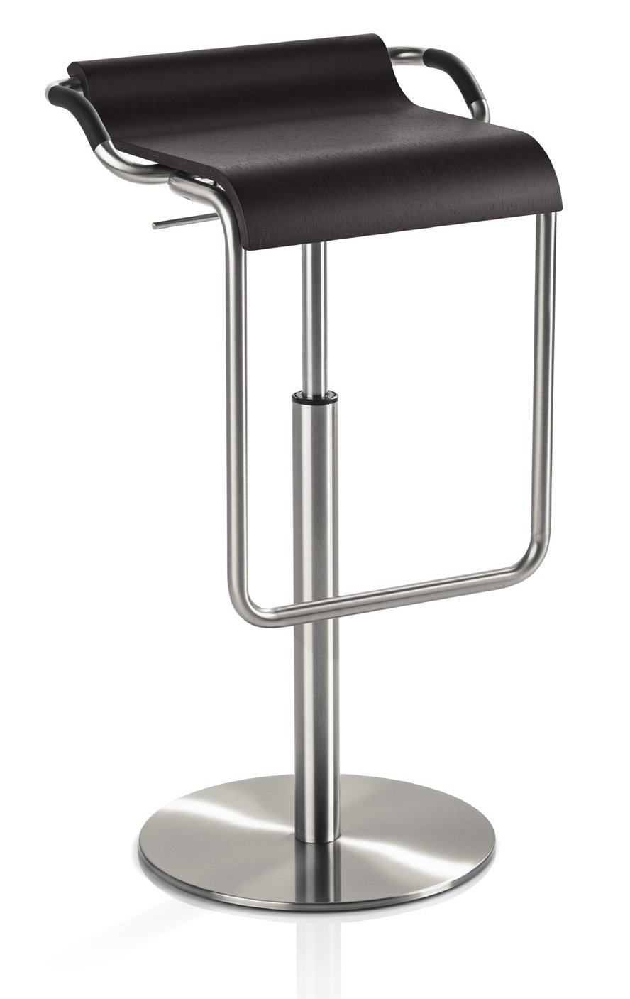 Barhocker ohne Rückenlehne mit bequemen Holzsitz Wenge, Eiche hell o ...