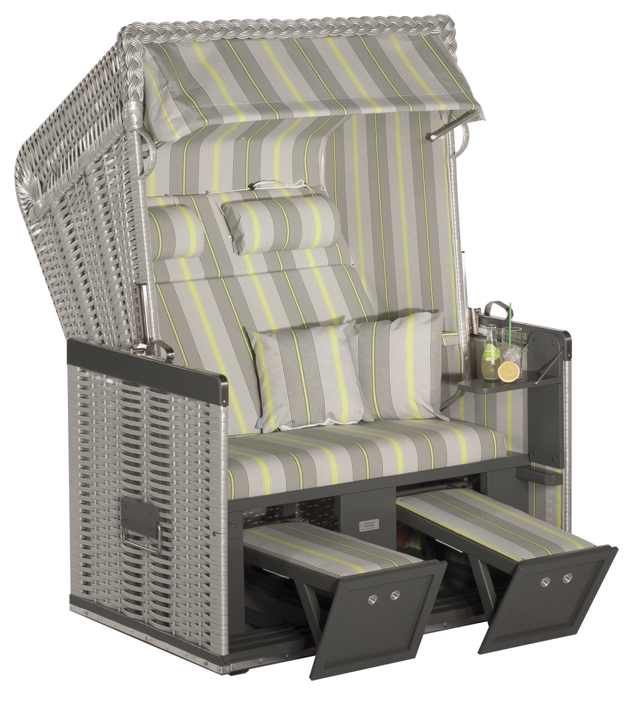 bequemer Nordsee-Strandkorb Handarbeit in Deutschland hergestellt